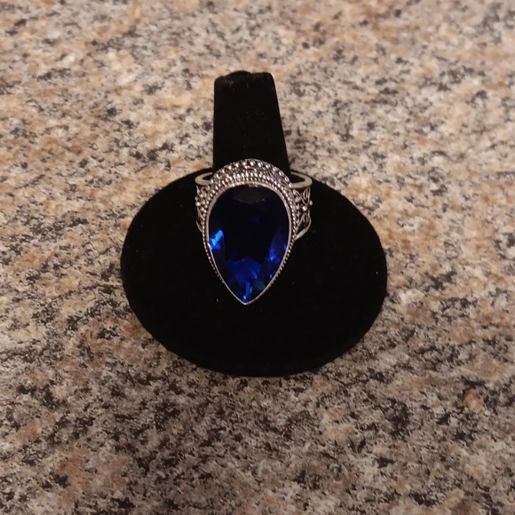 Jewelry | Vintage Design Dark Blue Ring | Poshmark